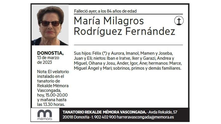 María Milagros Rodríguez Fernández