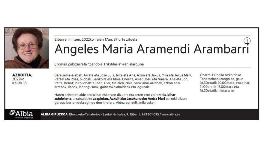 ANGELES MARIA ARAMENDI ARAMBARRI