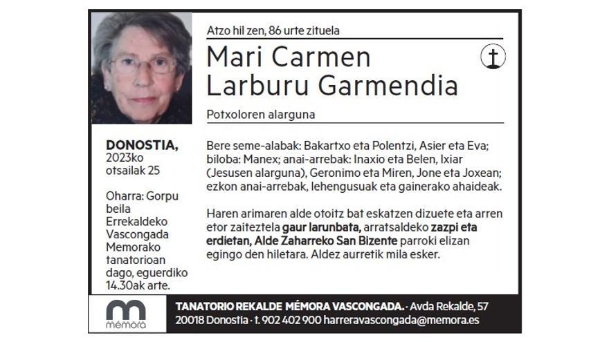 Mari Carmen Larburu Garmendia