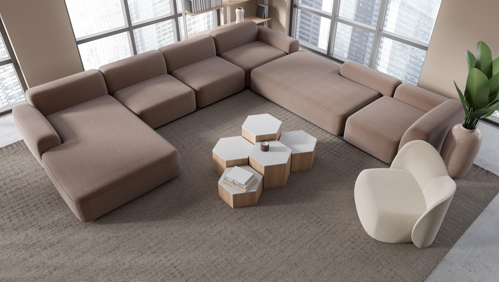Soluciones modulares relevan al sofá tradicional del salón