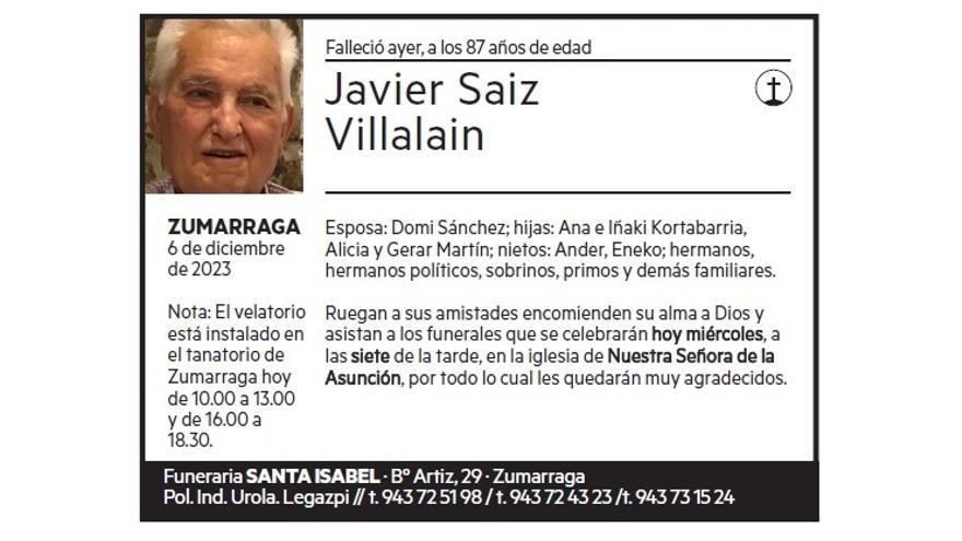JAVIER SAIZ VILLALAIN