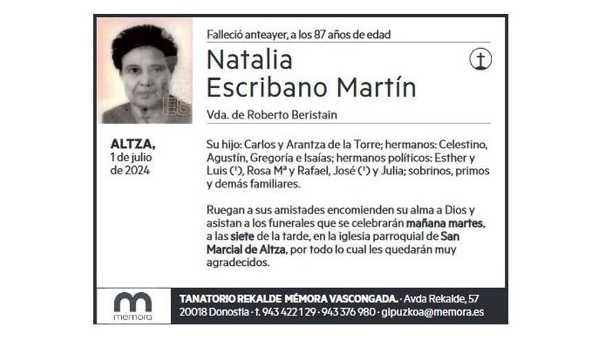 NATALIA ESCRIBANO MARTIN