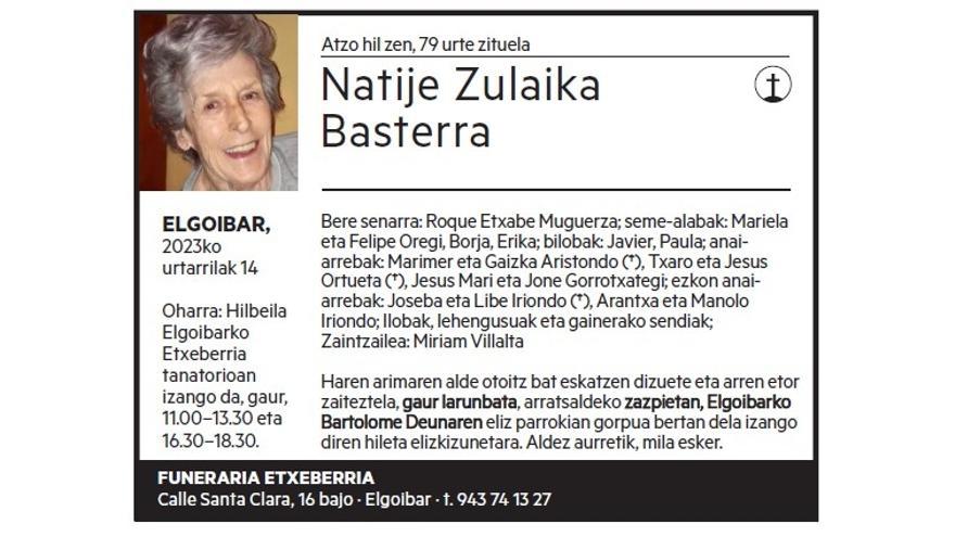 NATIJE ZULAIKA BASTERRA