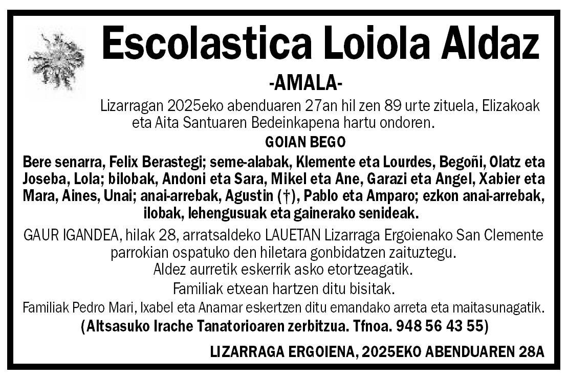 Escolastica Loiola Aldaz