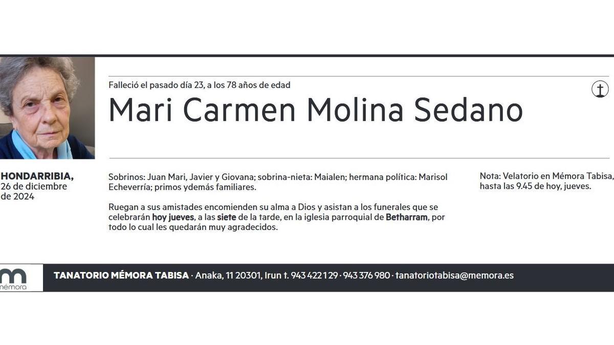 MARI CARMEN MOLINA SEDANO