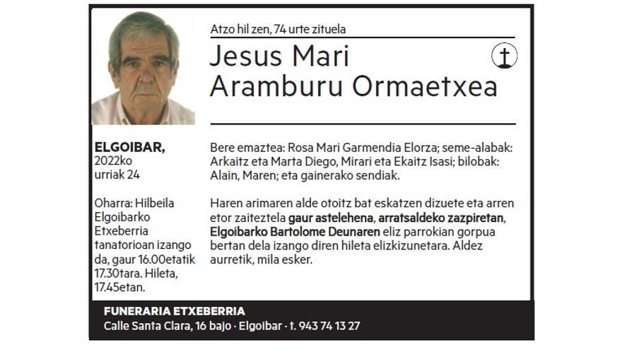 Jesus Mari Aranburu Ormaetxea