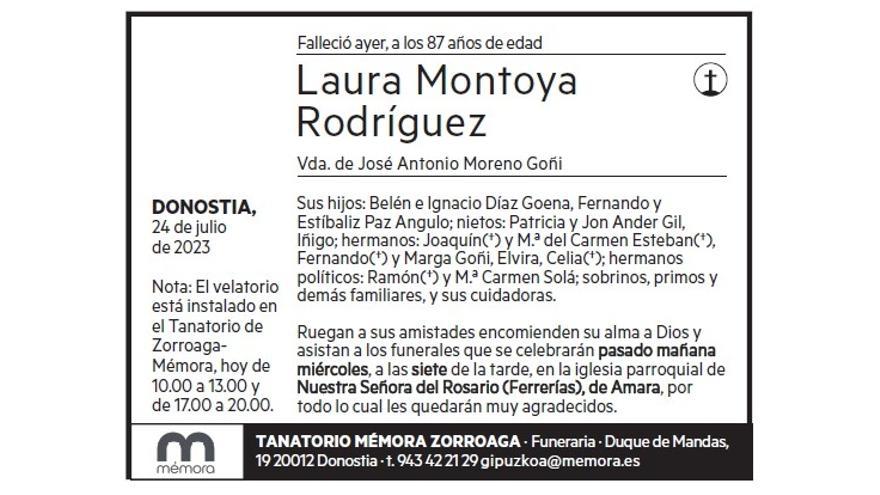 LAURA MONTOYA RODRIGUEZ