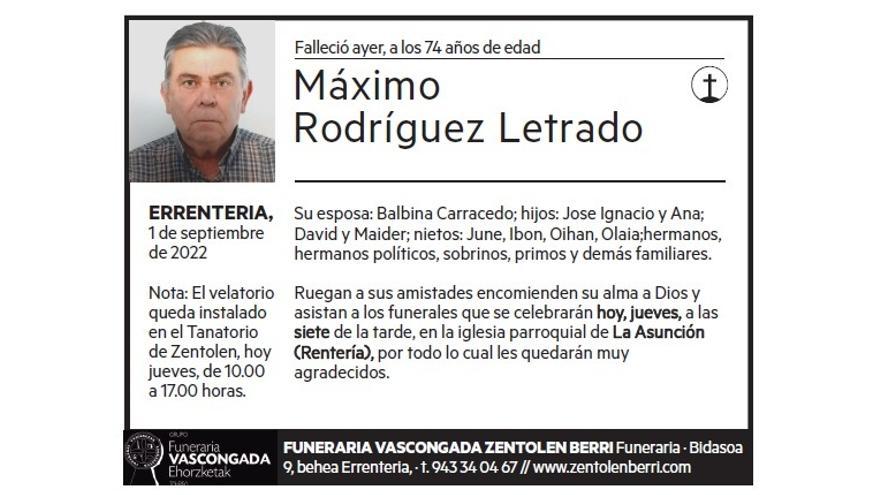 Máximo Rodríguez Letrado