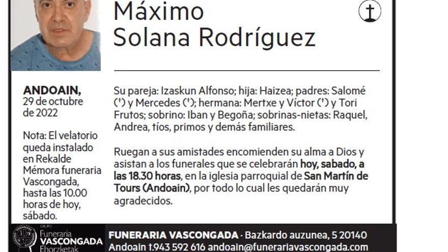 Máximo Solana Rodríguez
