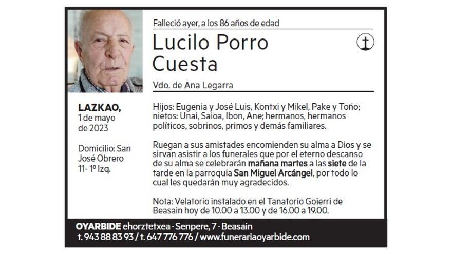LUCILO PORRO CUESTA