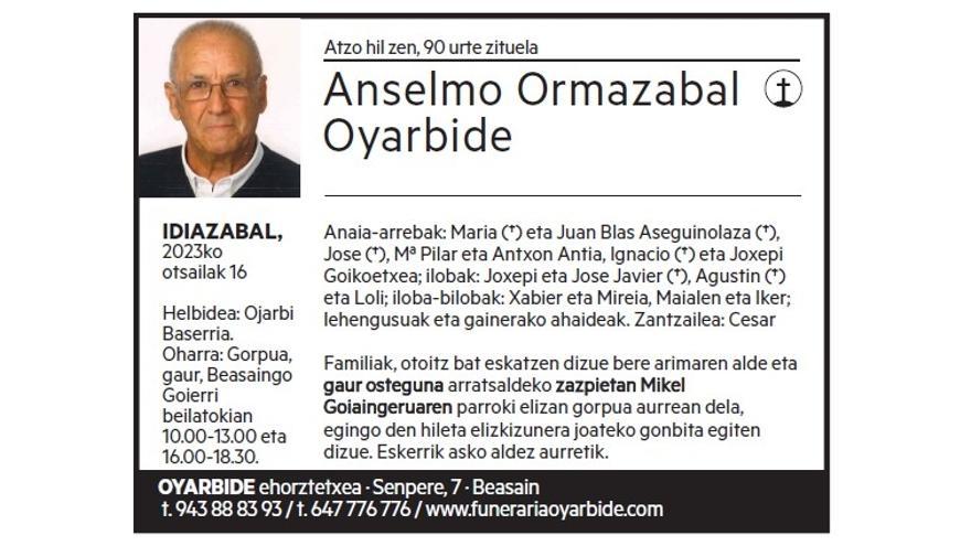 ANSELMO ORMAZABAL OYARBIDE