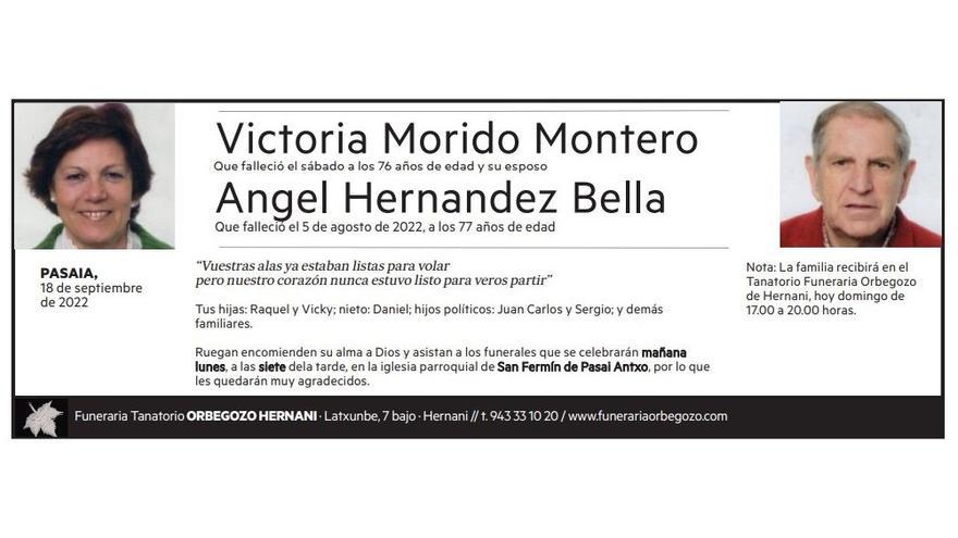VICTORIA MORIDO MONTERO Y ANGEL HERNANDEZ BELLA