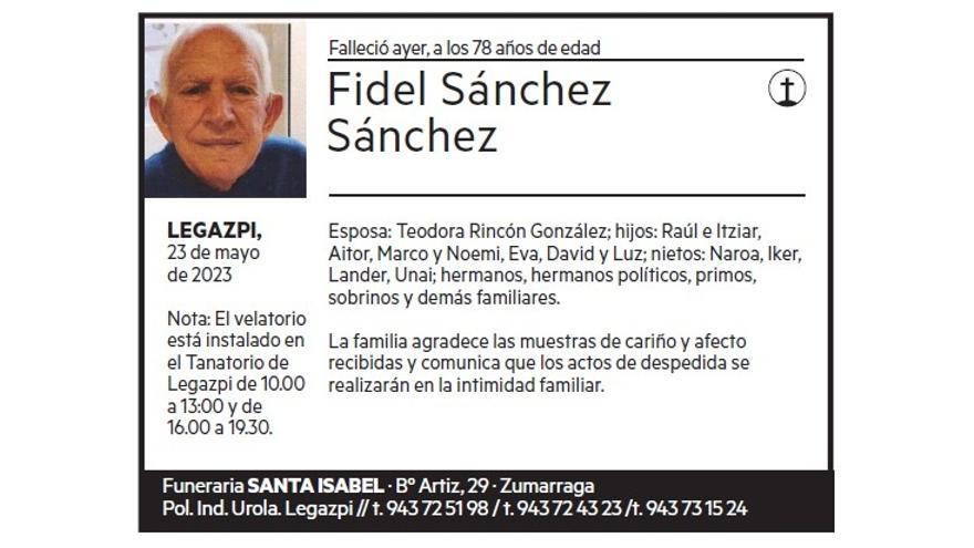 FIDEL SANCHEZ SANCHEZ