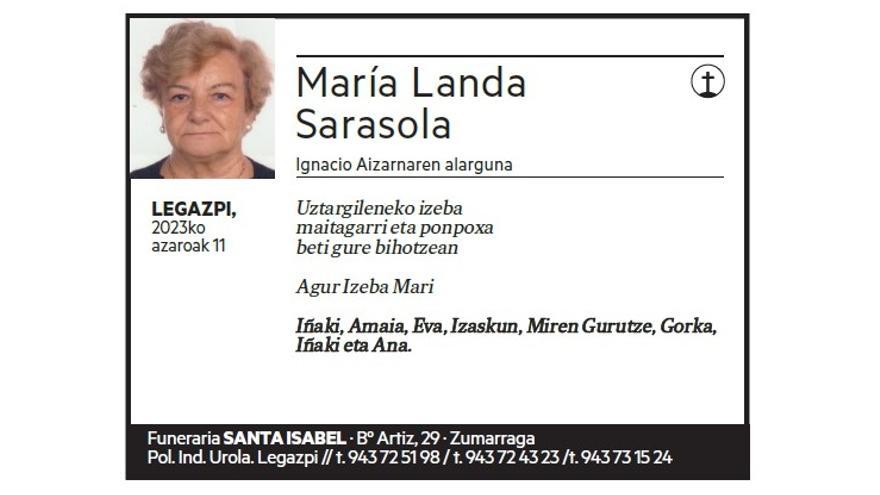 MARIA LANDA SARASOLA