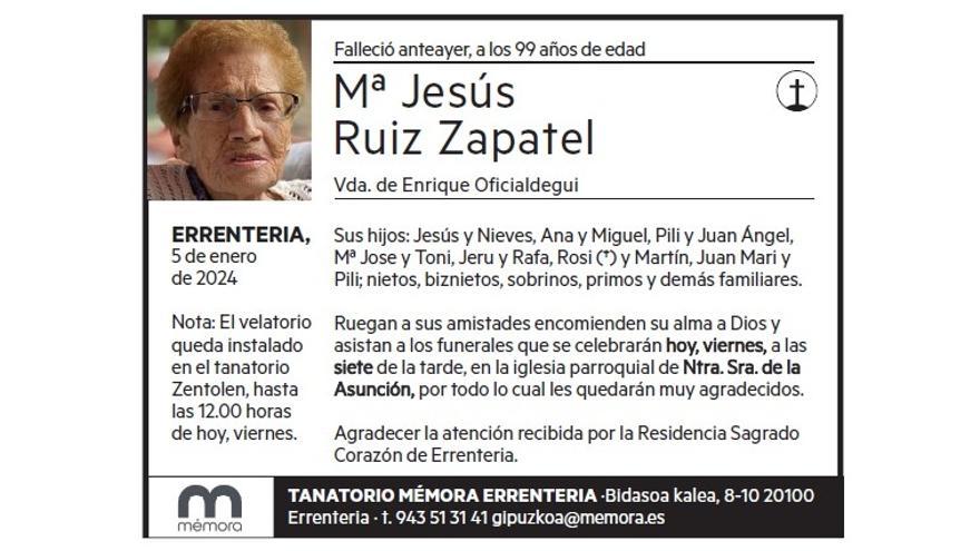 Mª Jesús Ruiz Zapatel