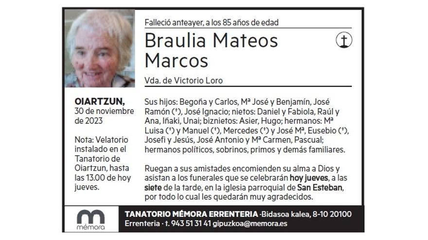 BRAULIA MATEOS MARCOS