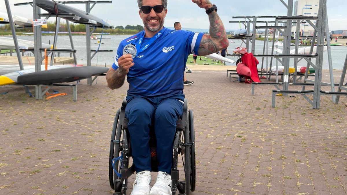 Higinio Rivero, subcampeón de Europa en piragüismo adaptado