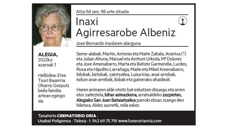 Inaxi Agirresarobe Albeniz