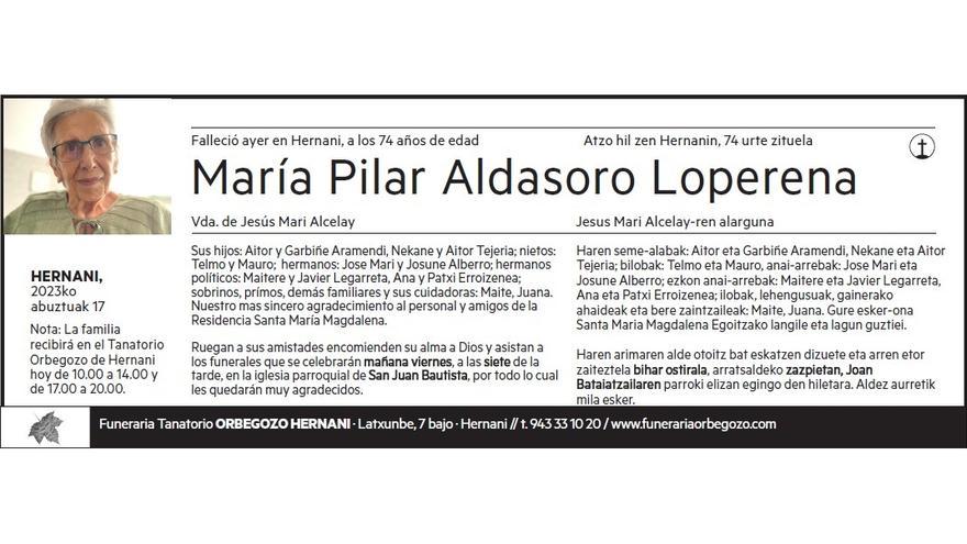 MARIA PILAR ALDASORO LOPERENA