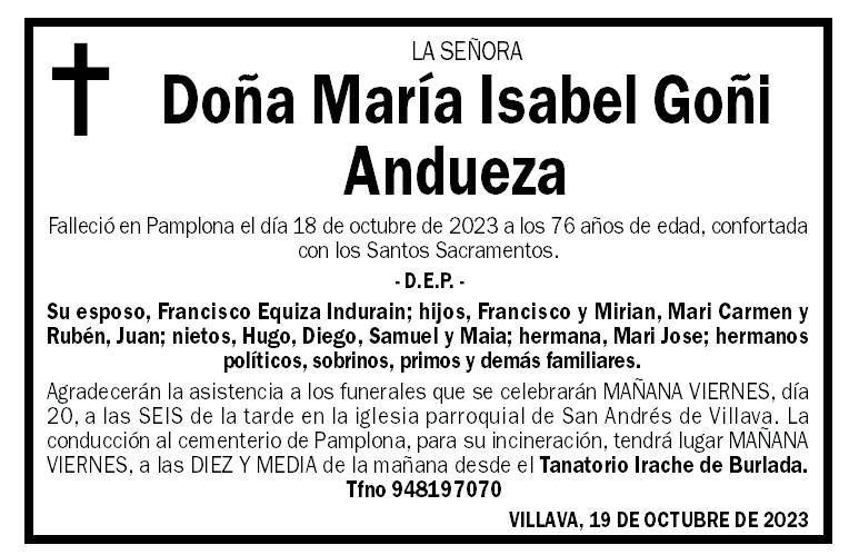 María Isabel Goñi Andueza
