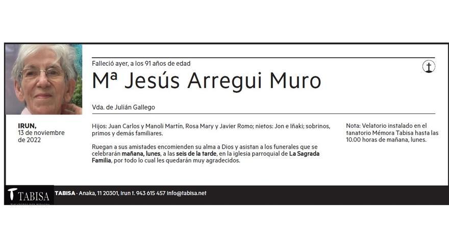 Mª Jesús Arregui Muro