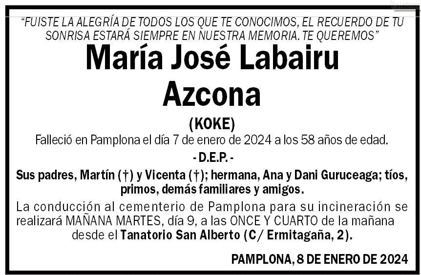 María José Labairu Azcona