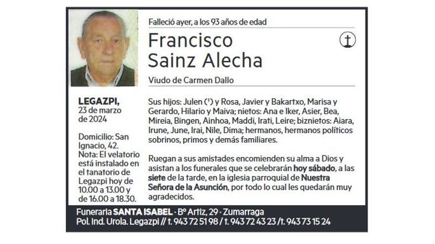 FRANCISCO SAINZ ALECHA