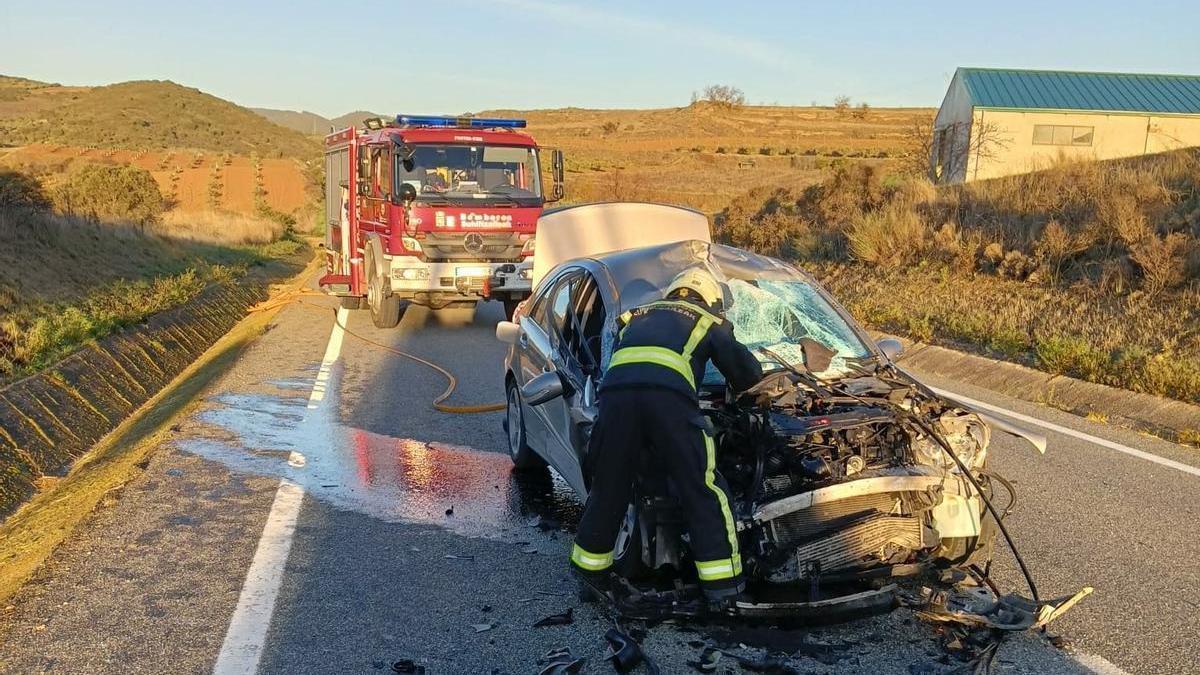 Una persona herida tras sufrir un accidente vial en NA-6340, a la ...