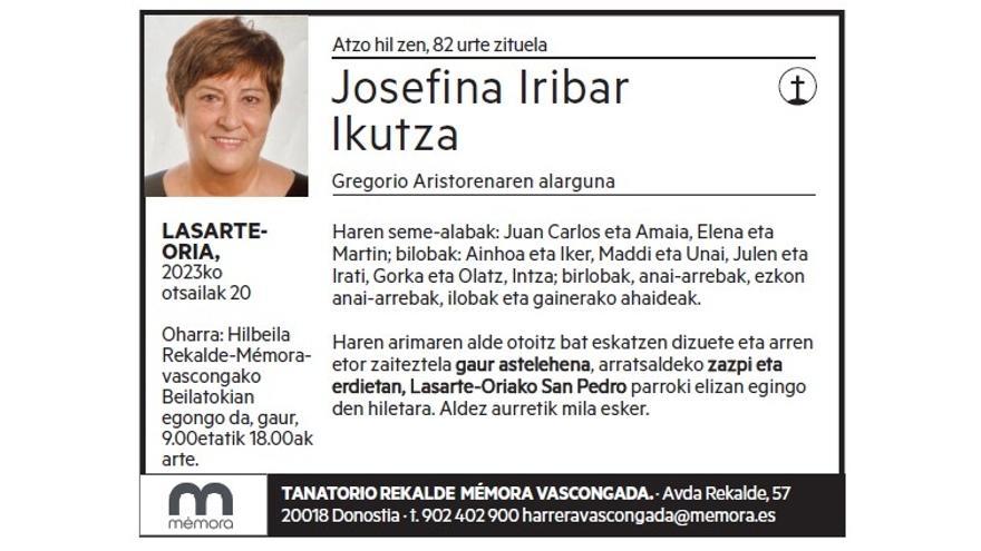 JOSEFINA IRIBAR IKUTZA