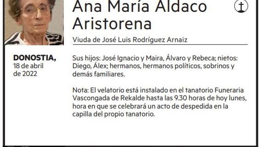 Ana María ALdaco Aristorena